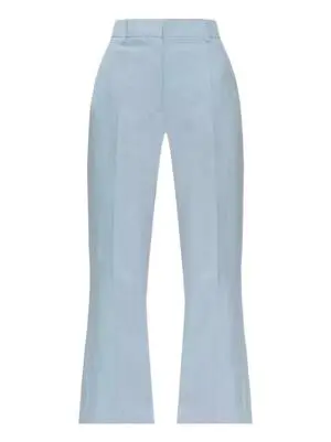 SPORTMAX Sportmax Light Blue Pressed Crease Trousers