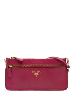 Prada Saffiano Lux Top Zip Crossbody Bag - Pink