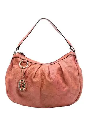 Gucci Sukey" Shoulder Bag In Embossed Leather - Orange