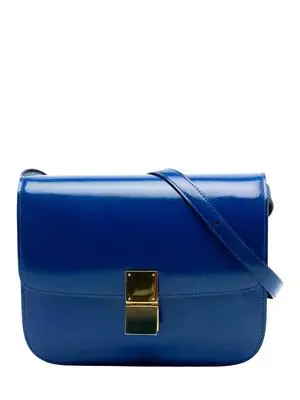 Celine 2012 Medium Calfskin Classic Box Crossbody Bag - Blue