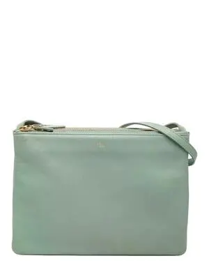 Celine Lambskin Trio Crossbody Bag - Green