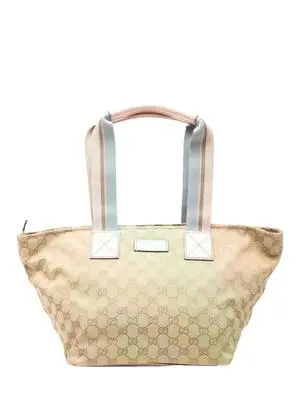 Gucci Gucci GG Canvas Web Tote Bag Pink