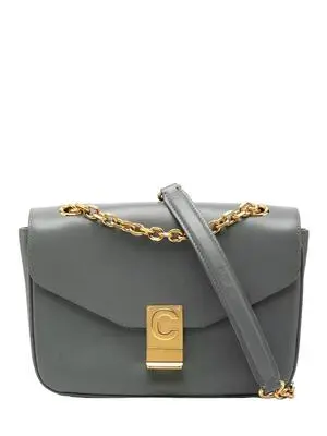 Celine Medium Calfskin C Crossbody Bag - Grey