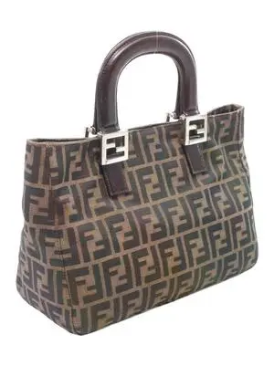 Fendi Zucca Canvas Handbag - Brown