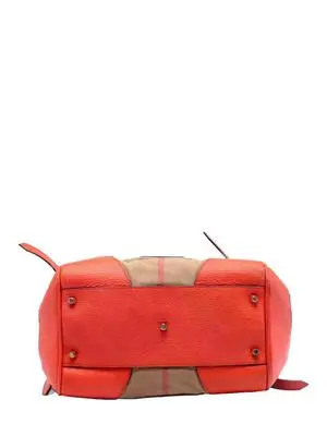 Burberry Small House Check Canvas Bridle Canterbury Tote Bag - Brown