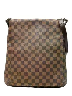 LOUIS VUITTON Damier Ebene Musette Salsa Gm Crossbody Bag - Brown