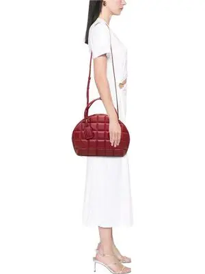 Bottega Veneta 2021-2026 Medium Padded Leather Swoop Bag Satchel - Red