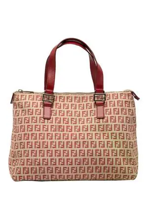 Fendi 2000-2010 Zucchino Canvas Tote Bag - Red
