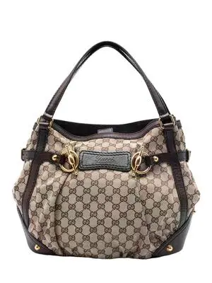 Gucci Gg Canvas Jockey Shoulder Bag - Neutrals