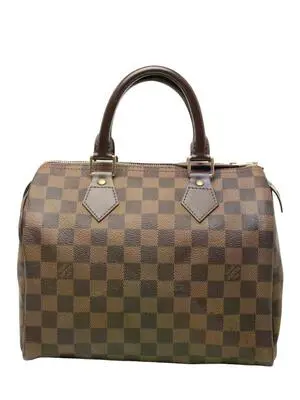 LOUIS VUITTON 2007 Damier Ebene Speedy 25 Boston Bag - Brown