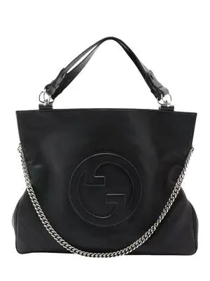 Gucci Matelassé Calfskin Blondie Tote Satchel - Black