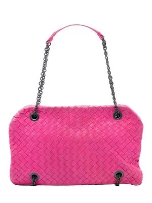 Bottega Veneta Nappa Intrecciato Duo Shoulder Bag - Pink