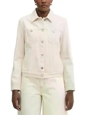 TRUSSARDI Cream White Denim Jacket - Neutrals