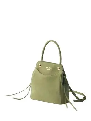 Prada Suede Mini Handbag - Green