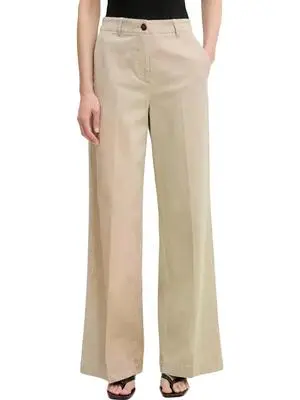 Marc O'polo Pressed-crease Wide-leg Trousers - Neutrals