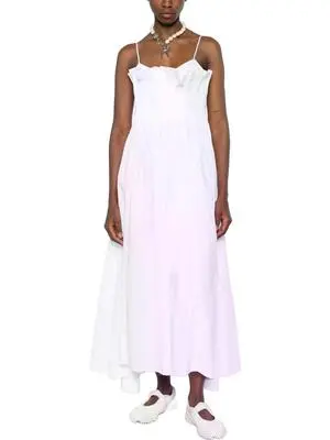 MARQUES' ALMEIDA Pleated Midi Dress - White