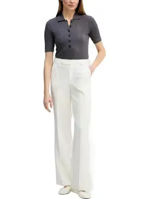 Marc O'polo Ribbed Knit Polo Shirt - Grey