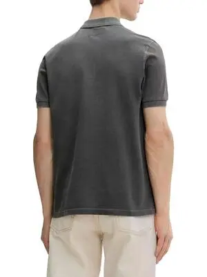 Marc O'polo Logo-embroidered Piqué Polo Shirt - Grey