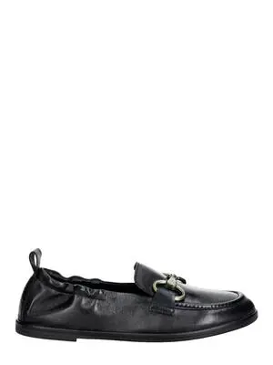 Marc O'polo Loafers With Gold Tone Horsebit Detailing - Black