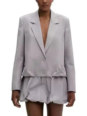 ISABELLE BLANCHE Bubble-hem Blazer - Grey