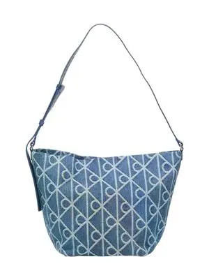 Calvin Klein Monogram Pattern Shoulder Bag - Blue