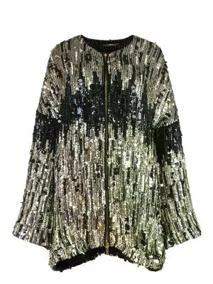 Alberta Ferretti Embellished Coat - Black