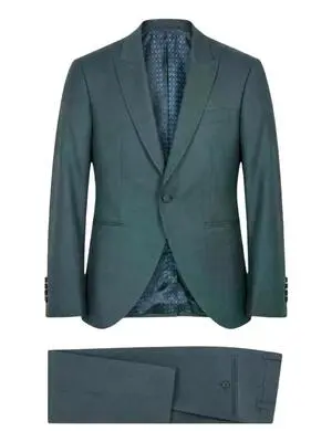 RAMON SANJURJO Peak-lapel Single-breasted Suit - Green