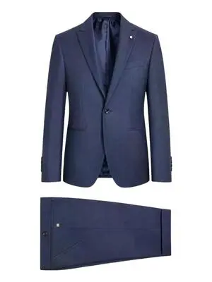 LUIGI BIANCHI MANTOVA Single-breasted Notch-lapel Suit - Blue