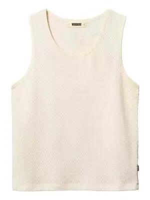 WOODBIRD Textured Sleeveless Tank Top - Neutrals