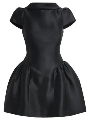 SELF-PORTRAIT Taffeta Mini Dress - Black