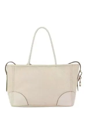 Prada Prada Large Canvas Tote Bag Neutrals