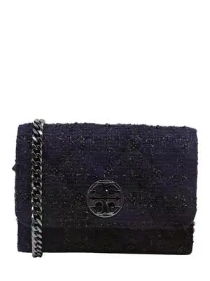 Tory Burch Quilted Tweed Shoulder Bag - Blue