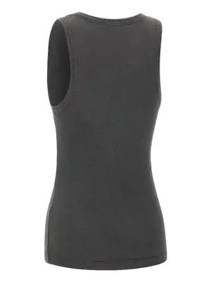 ENTIRE STUDIOS Round Neck Sleeveless Tank Top - Grey
