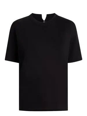 Another Tomorrow Seamed Cotton T-shirt - Black