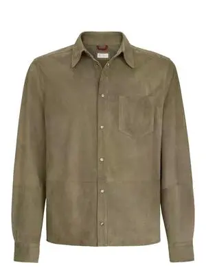 Brunello Cucinelli Suede Overshirt - Green