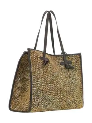 MARCELLA CLUB Bouclé-effect Tote Bag - Brown
