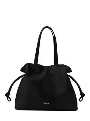 ESIN AKAN Large Emma Leather Tote Bag - Black