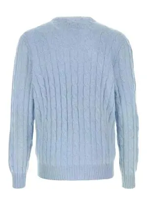 Polo Ralph Lauren Cable Knit Cashmere Crew Neck Sweater - Blue