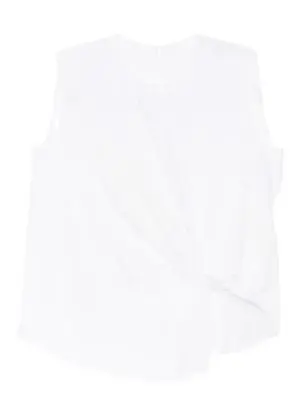 JNBY Sleeveless Draped Top - White