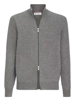Brunello Cucinelli Zip-up Cardigan - Grey
