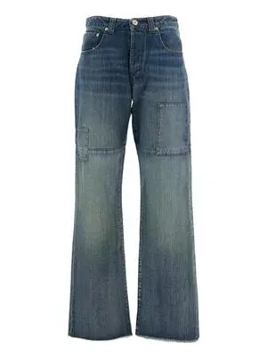 WALES BONNER Panelled Jeans - Blue
