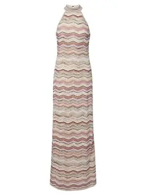 Missoni Zigzag Halterneck Sequined Maxi Dress - Multicoloured