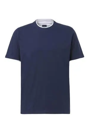 Fedeli Cotton Jersey T-shirt - Blue