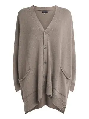 Eskandar Linen And Organic Cotton V-neck Cardigan - Neutral