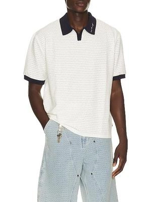 HONOR THE GIFT Pique Colorblock Polo - Bone