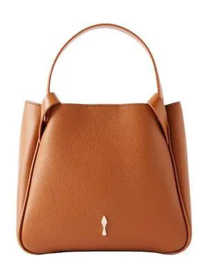 CHRISTIAN LOUBOUTIN Christian Louboutin Bettina Mini Embellished Leather Tote Brown