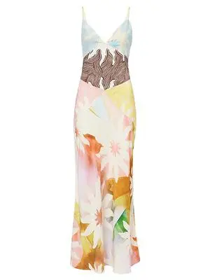 NEVER FULLY DRESSED Printed Valeria Woven Maxi Dress - Multi
