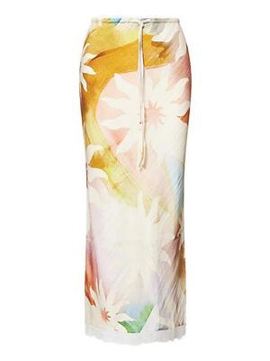 NEVER FULLY DRESSED Printed Woven Midi Skirt - Multi