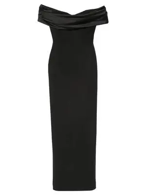 Solace London Off-shoulder Maxi Dress - Black