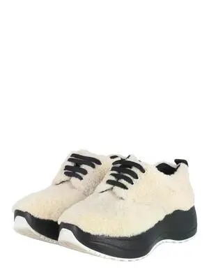 Celine Shearling Platform Sneakers - Neutrals